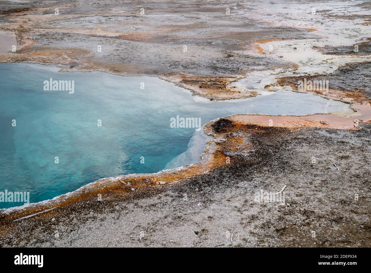 Abyss Pool, a thermal feature in the West Thumb Geyser Basin of ...
