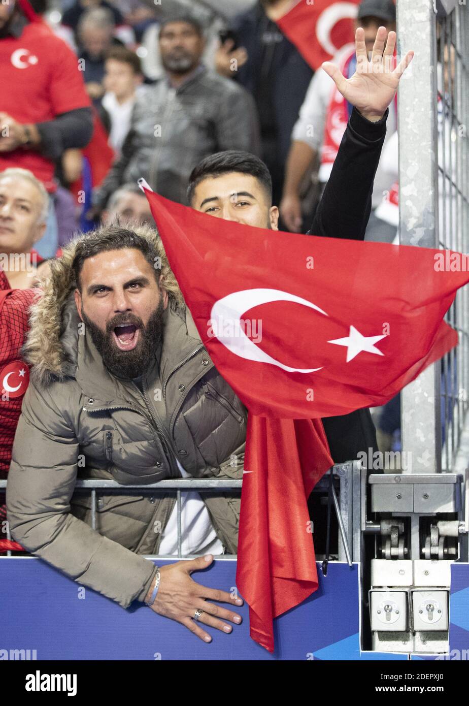 Turkish fans during the UEFA Euro 2020 qualifier France v Turkey ...