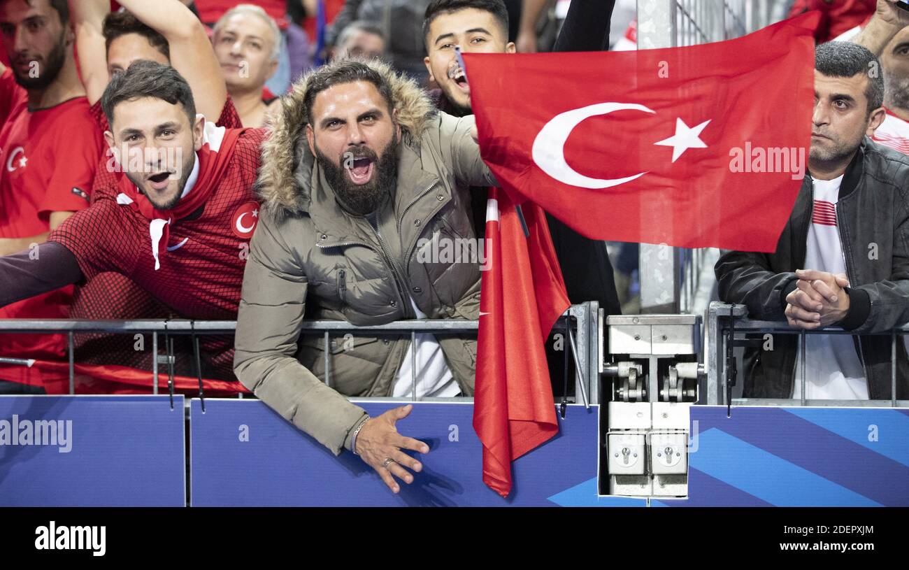 Turkish fans during the UEFA Euro 2020 qualifier France v Turkey ...