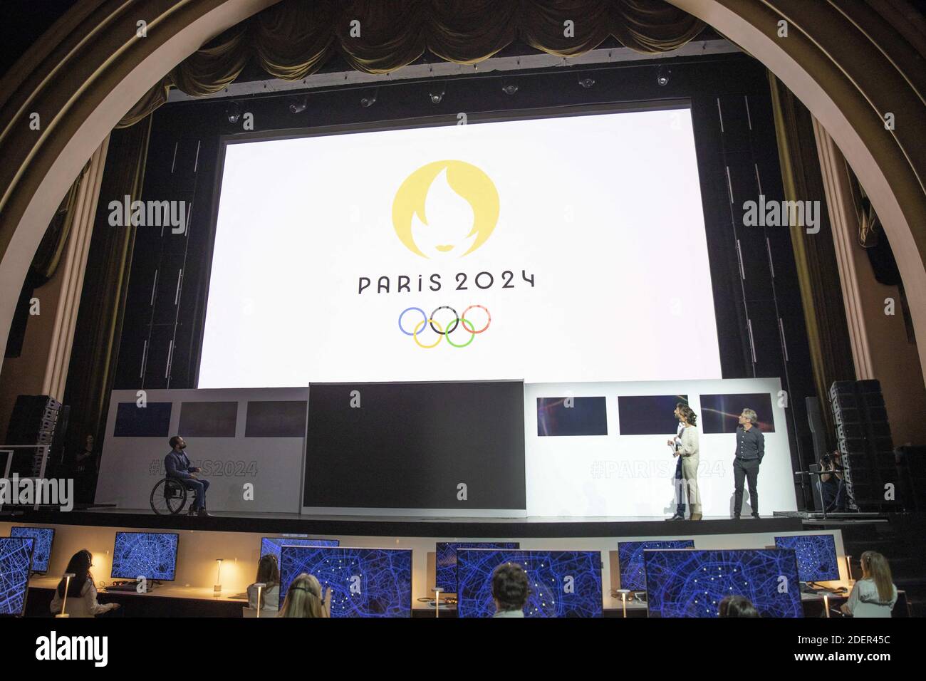 Presenation in preview of the official logo of the Paris 2024 Olympic ...