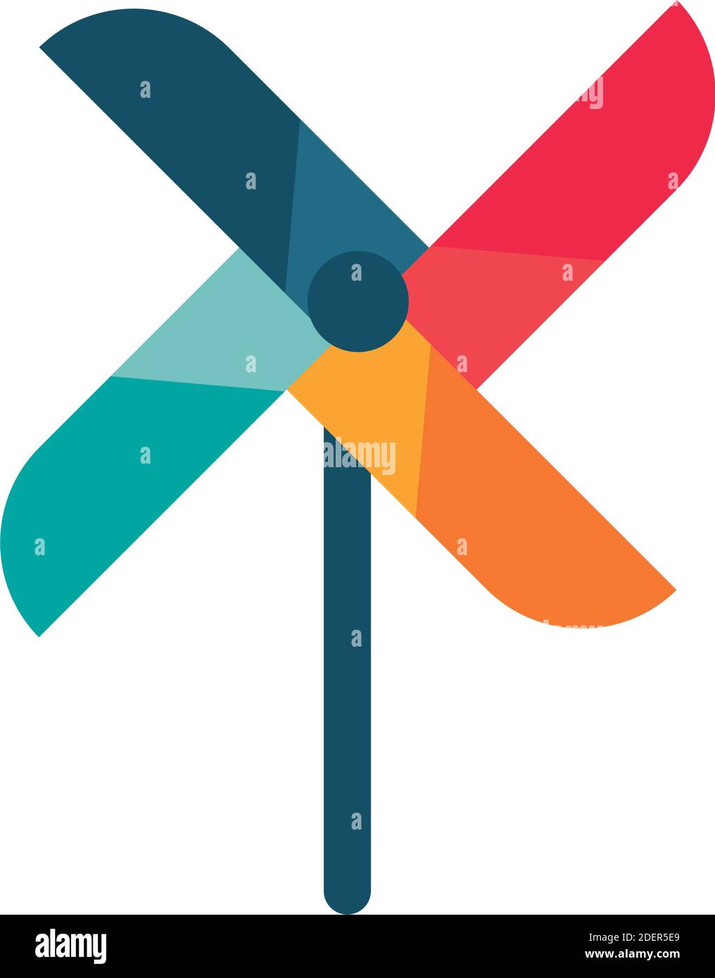 wind turbine toy flat style icon vector illustration design Stock ...