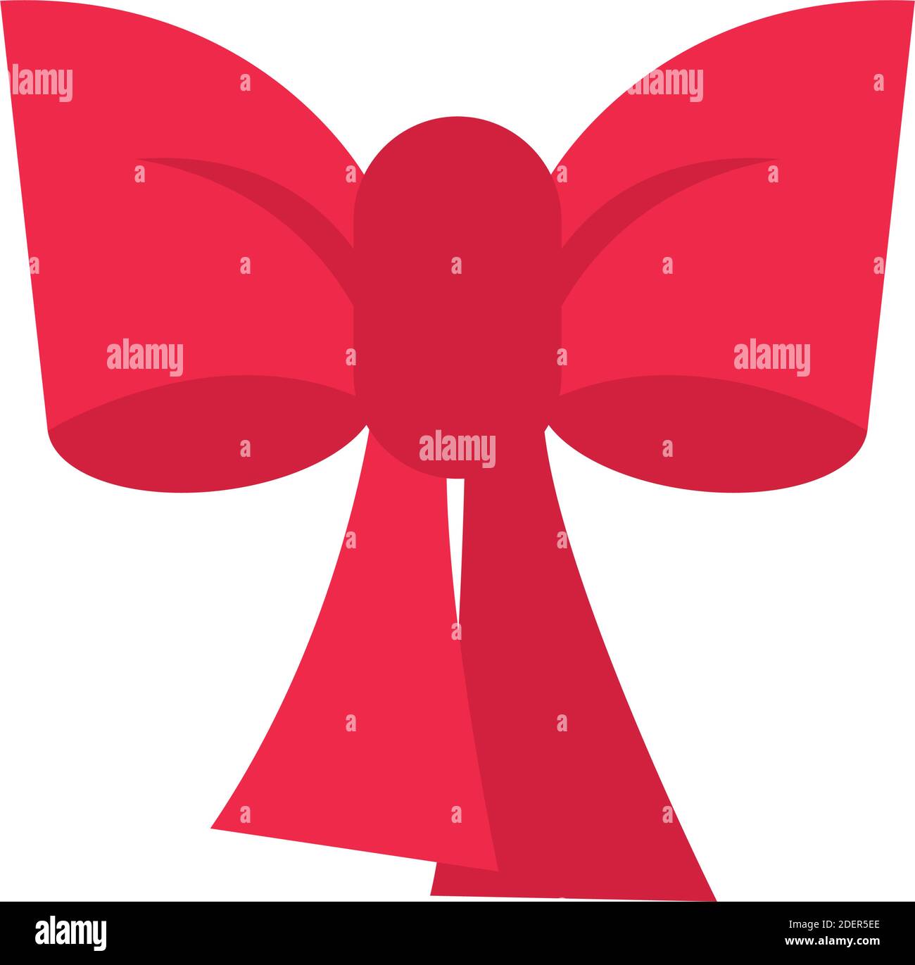 ribbon bow decoration flat style icon vector illustration design Stock ...