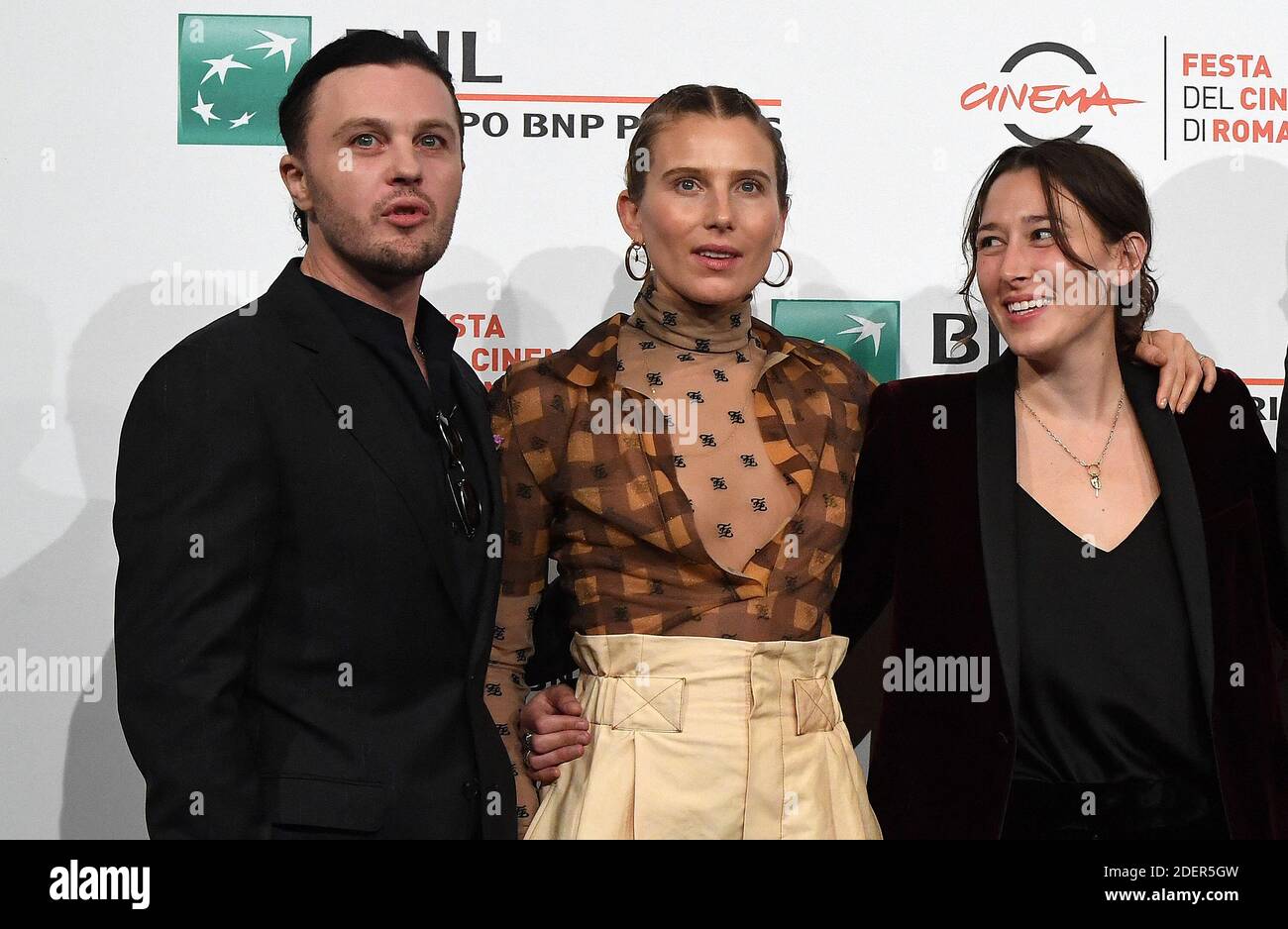Michael Pitt, Dree Hemingway and Sam Quartin attend the photocall of ...