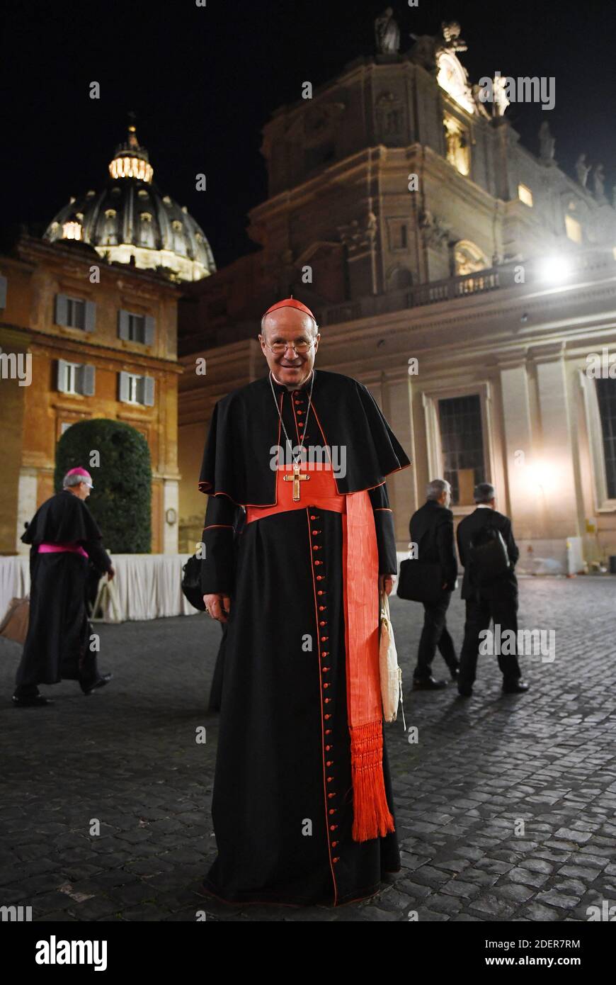 Austrian cardinal Christoph Schonborn leaves after the final session of ...