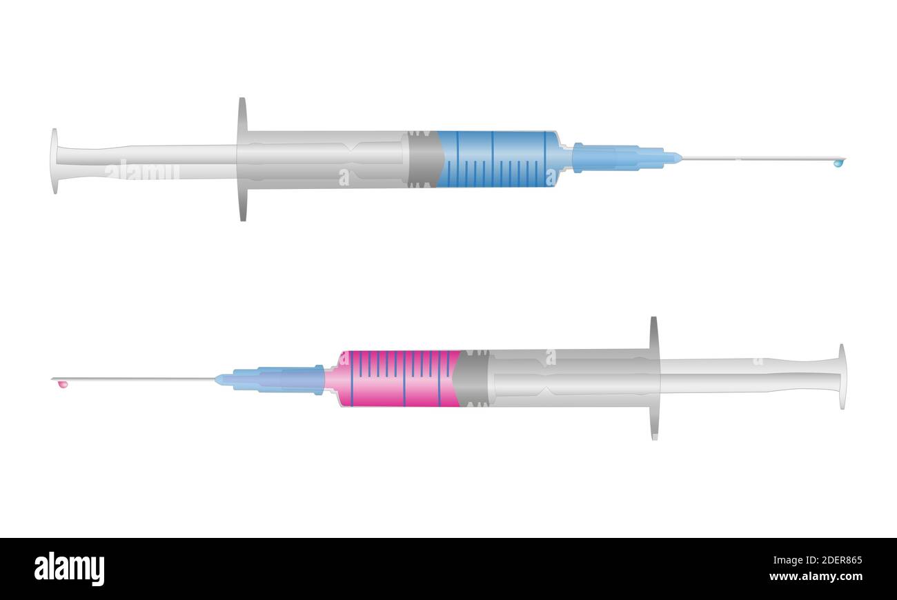 Disposable plastic syringes Stock Vector Images - Alamy