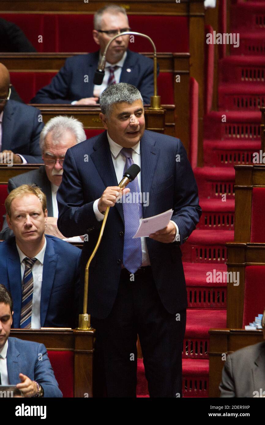 French Deputy David Habib speaks during a session of questions to the ...