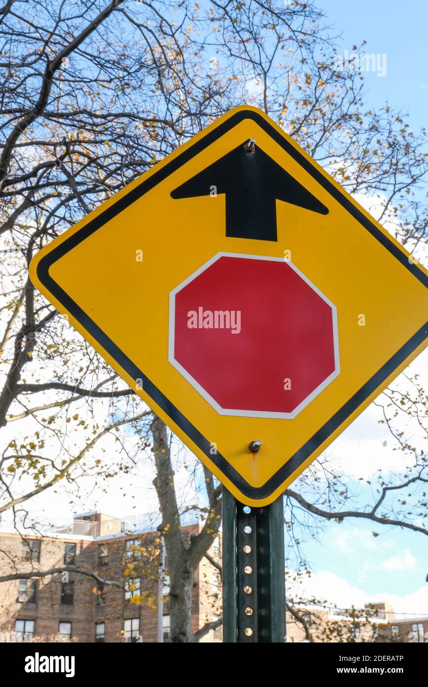 Road signs in the city Stock Photo - Alamy