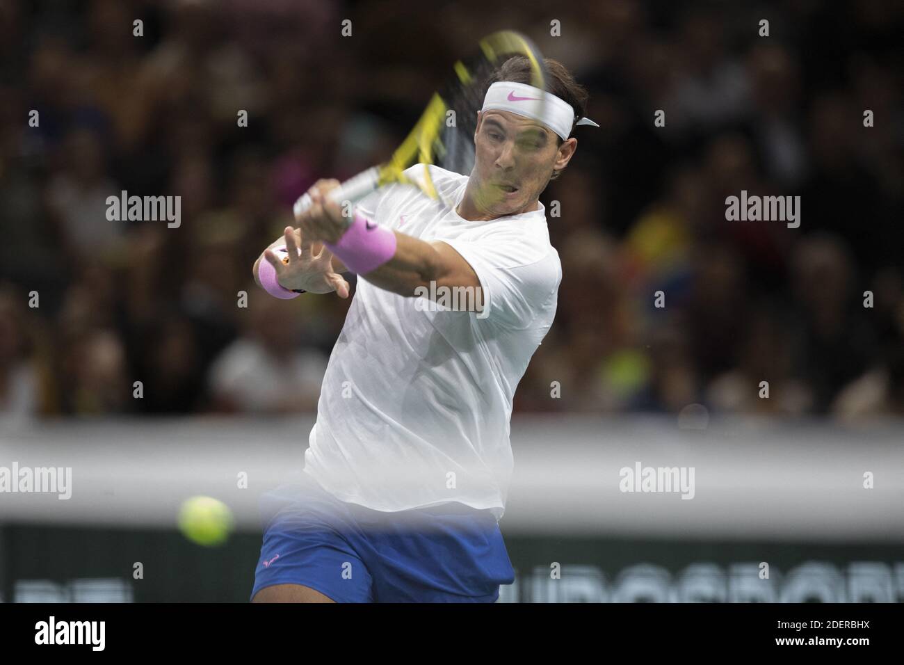 Rafael Nadal of Spain during his match on day 3 of the Rolex Paris ...