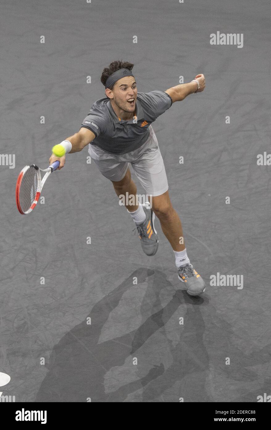 Dominic Thiem (AUT) during his match on day 4 of the Rolex Paris ...