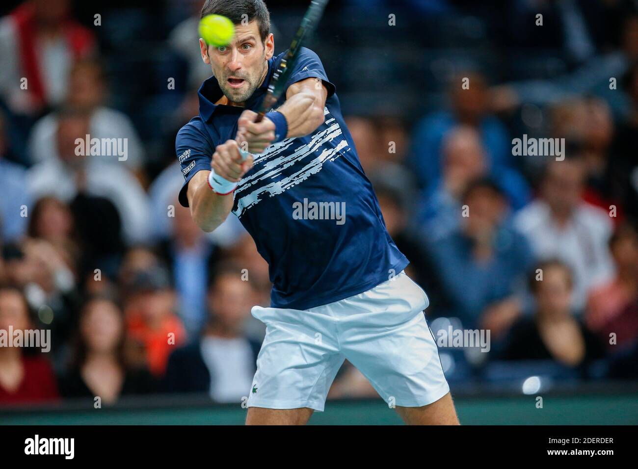 Novak Djokovic (SRB) in action during the Rolex Paris Masters, ½ FINAL ...