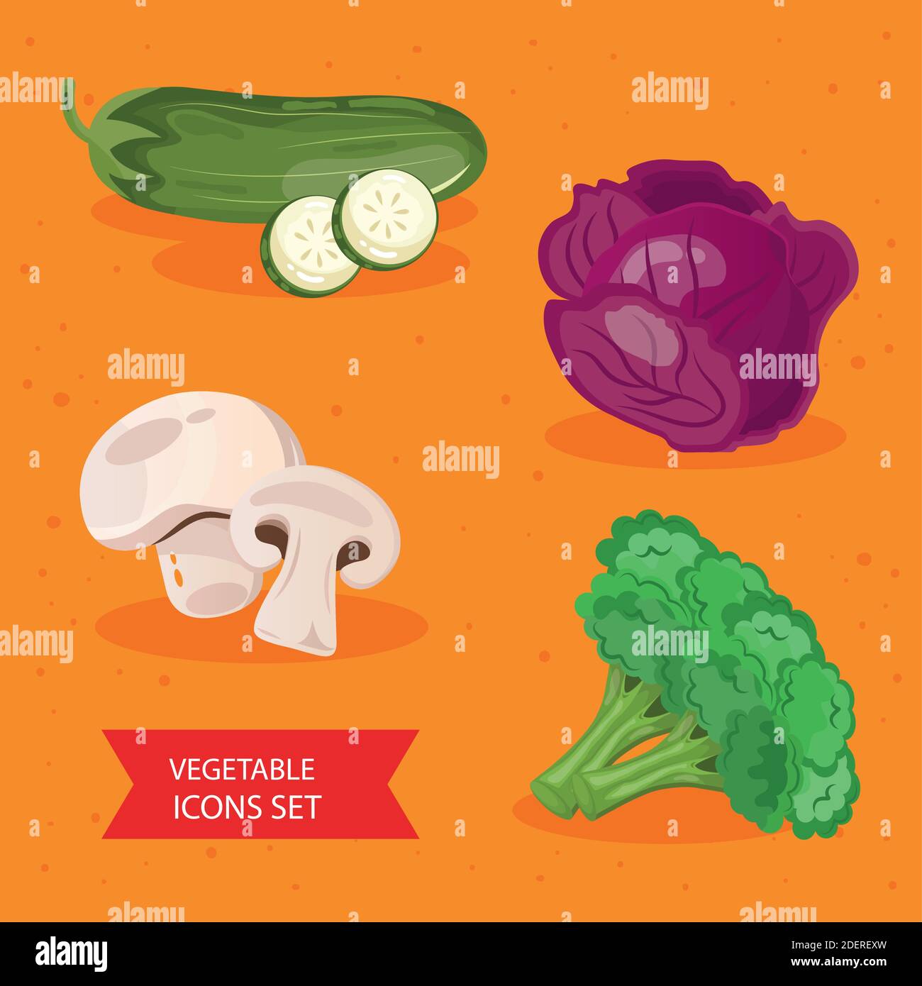 bundle of four vegetables set icons Stock Vector Image & Art - Alamy