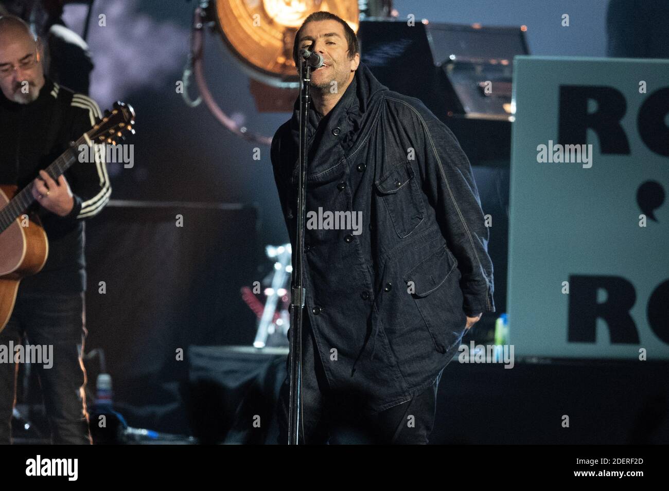 Liam Gallagher performs on stage during the MTV EMAs 2019 at FIBES ...