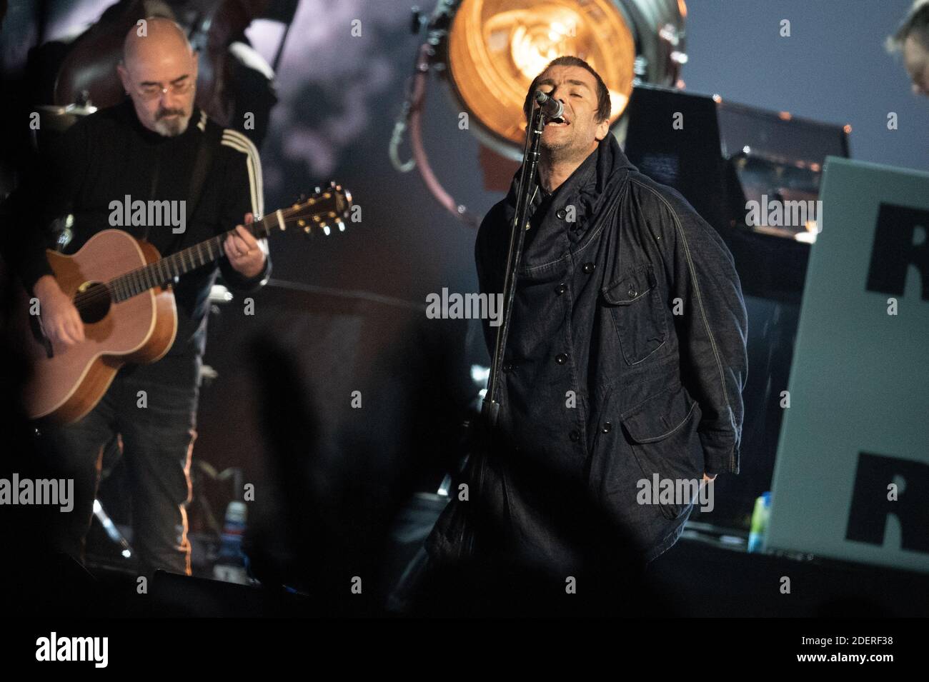 Liam Gallagher performs on stage during the MTV EMAs 2019 at FIBES ...