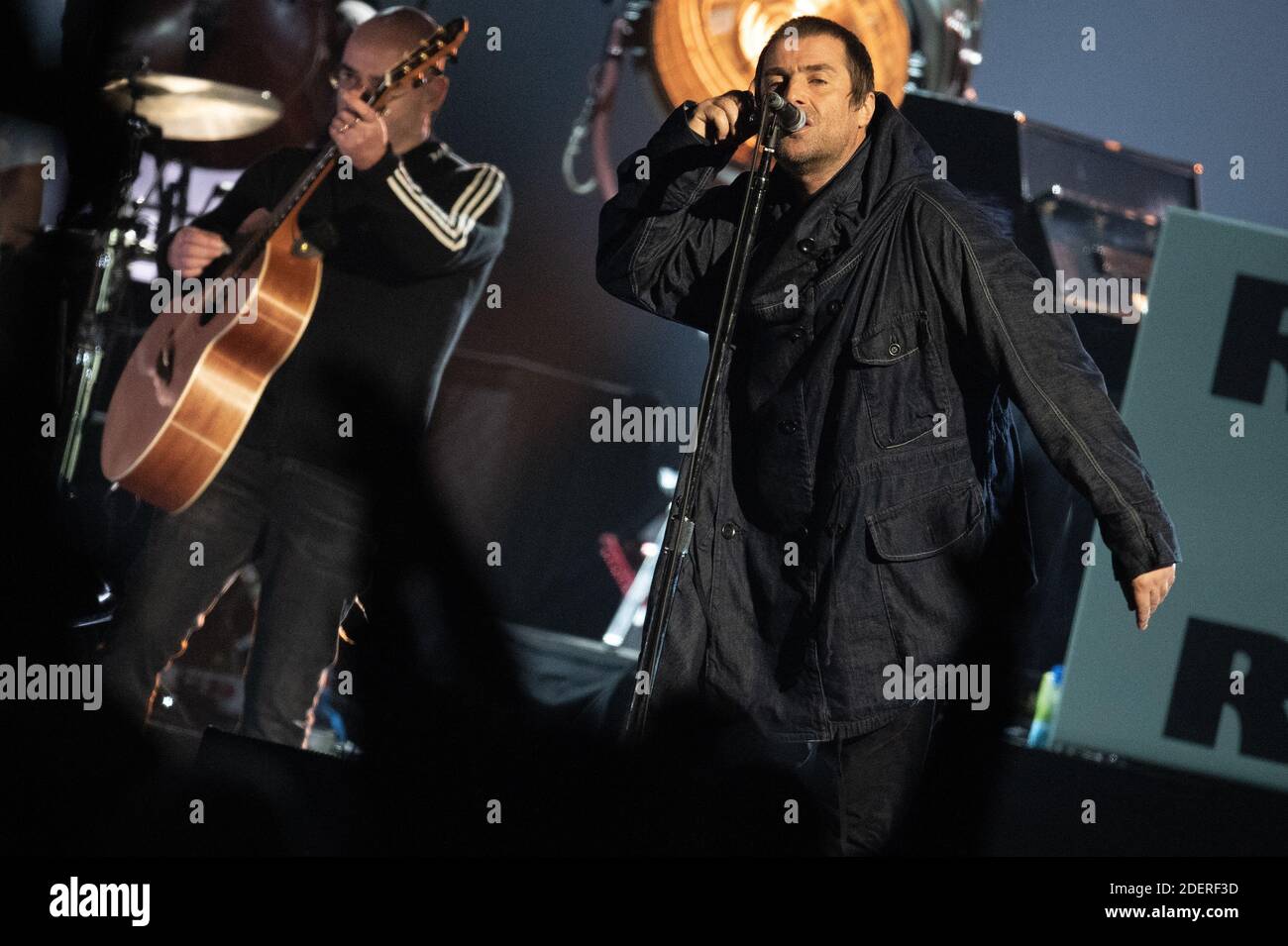 Liam Gallagher performs on stage during the MTV EMAs 2019 at FIBES ...