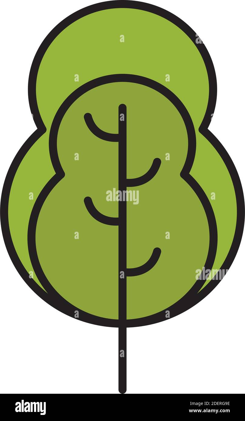 tree plant line and fill style icon Stock Vector Image & Art - Alamy