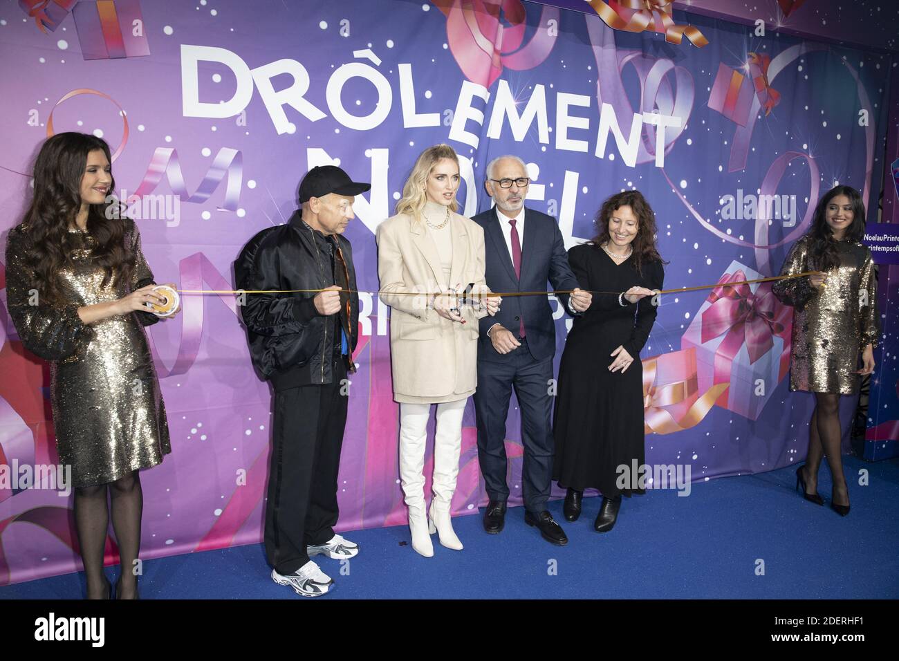 Italian blogger Chiara Ferragni, Franck Blanchet, Printemps CEO Paolo ...