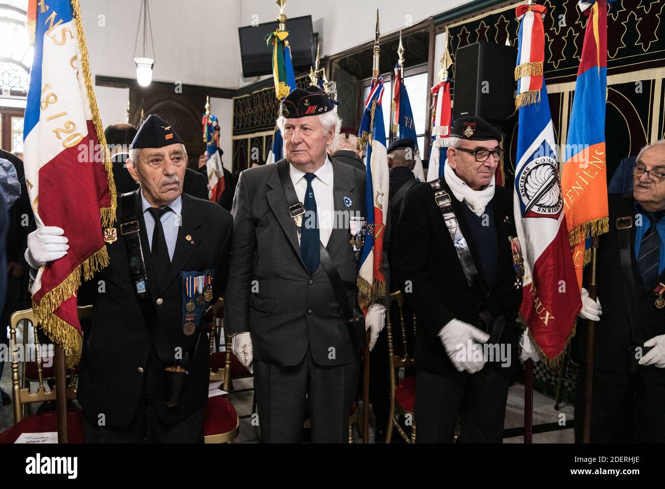 Veteran soldiers during the tribute to the muslims soldiers who died ...