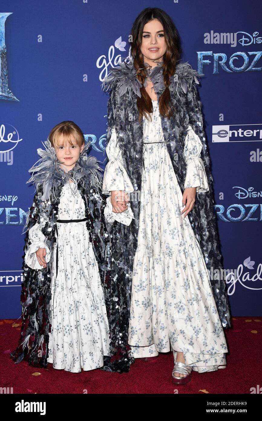 Selena Gomez and Gracie Teefey attend the premiere of Disney's "Frozen ...