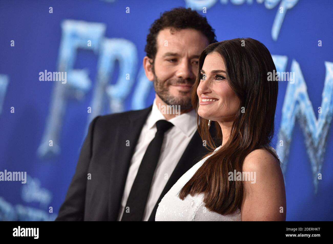 Idina Menzel, Aaron Lohr attend the premiere of Disney's "Frozen 2" at ...