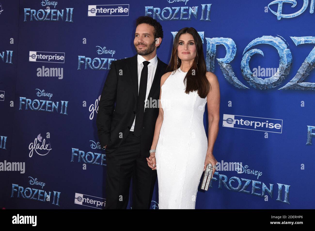 Idina Menzel, Aaron Lohr attend the premiere of Disney's "Frozen 2" at ...