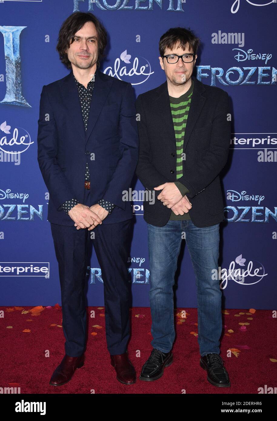 Brian Bell and Rivers Cuomo of Weezer attend the premiere of Disney's ...