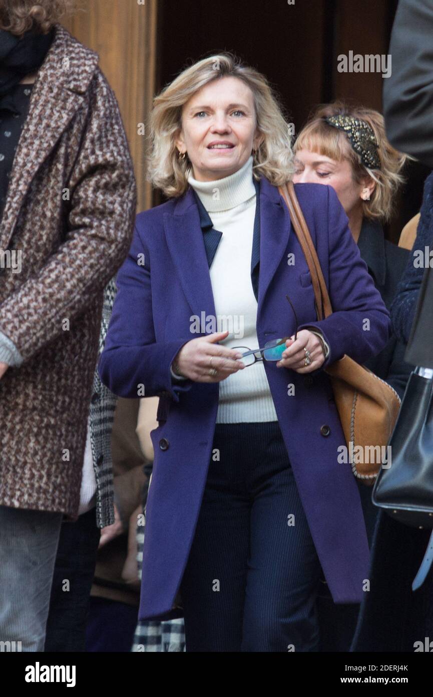 Guest at the funeral ceremony of French actress Pascale Roberts at ...