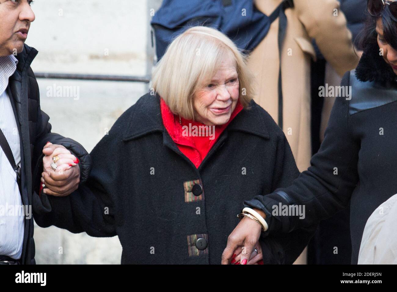 Guest at the funeral ceremony of French actress Pascale Roberts at ...