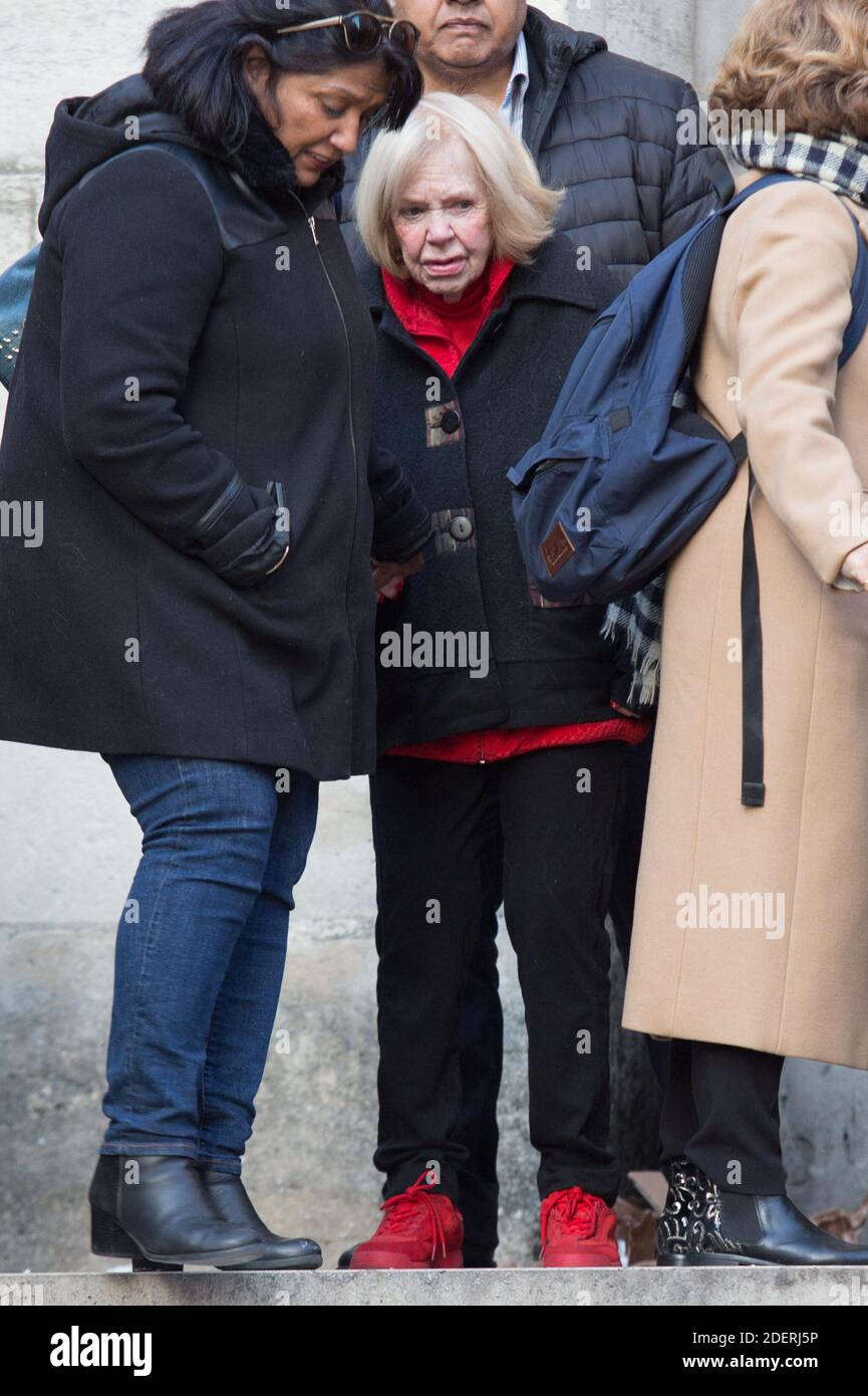 Guest at the funeral ceremony of French actress Pascale Roberts at ...