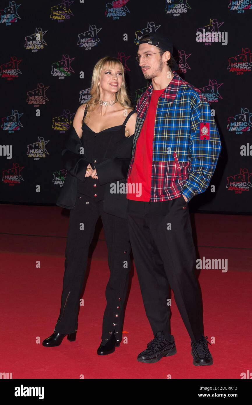 Angele and brother Romeo Elvis arriving to the 21st NRJ Music Awards ...