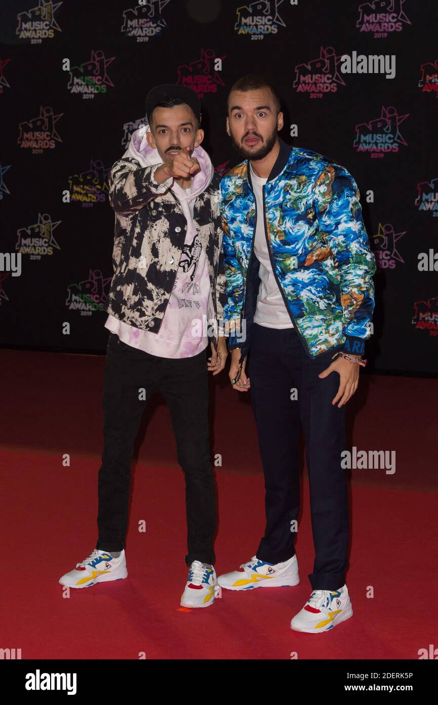 BigFlo et Oli arriving to the 21st NRJ Music Awards ceremony held at ...