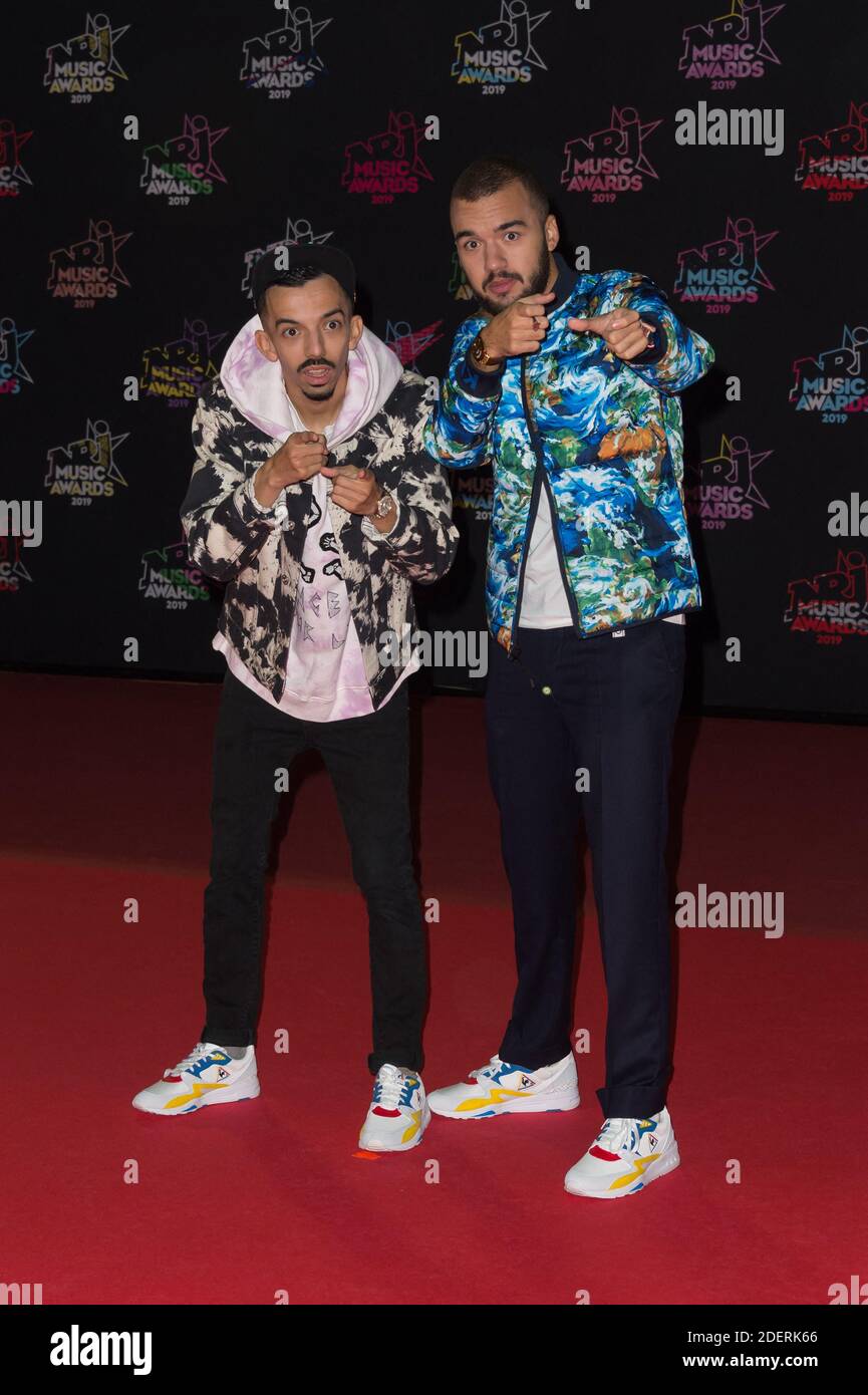 BigFlo et Oli arriving to the 21st NRJ Music Awards ceremony held at ...