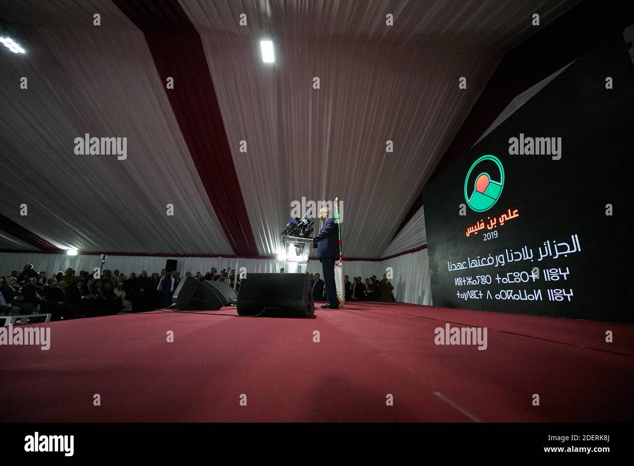 Ali Benflis holds a press conference in Algiers, Algeria on November 10 ...