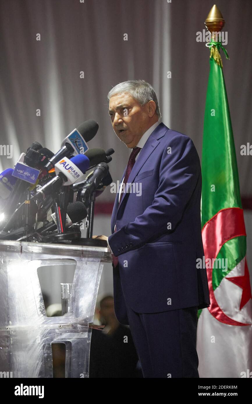 Ali Benflis holds a press conference in Algiers, Algeria on November 10 ...