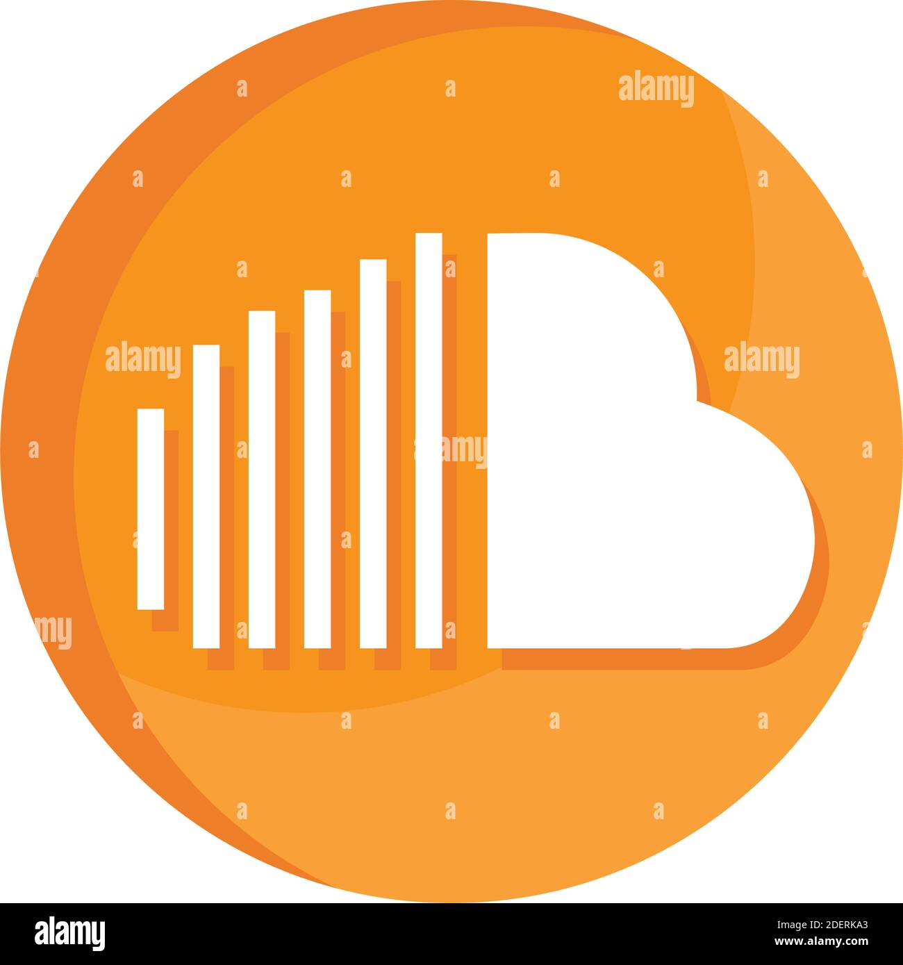 sound cloud social media logo flat style icon Stock Vector Image & Art ...