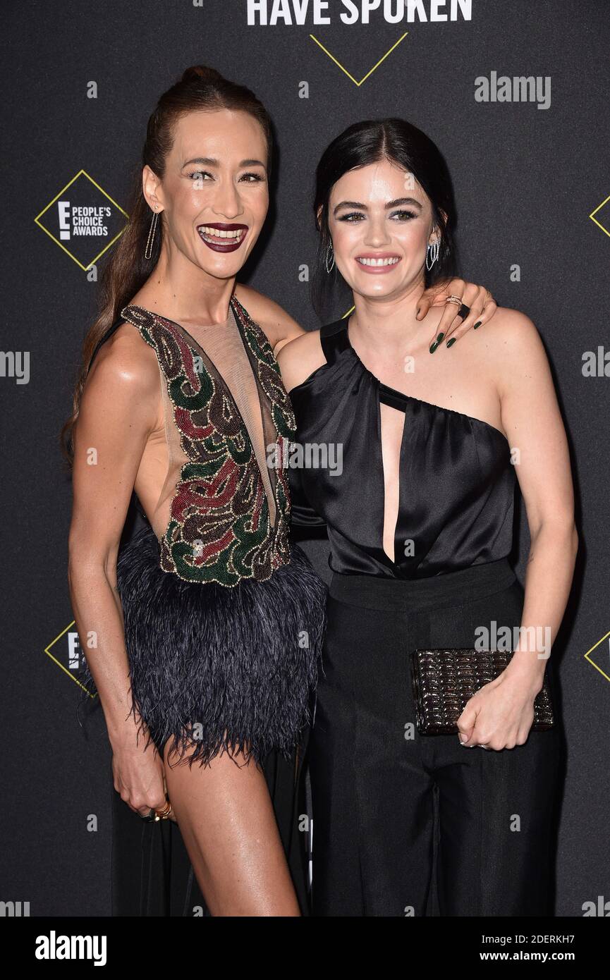 Maggie Q, Lucy Hale attend the 2019 E! People's Choice Awards at Barker ...