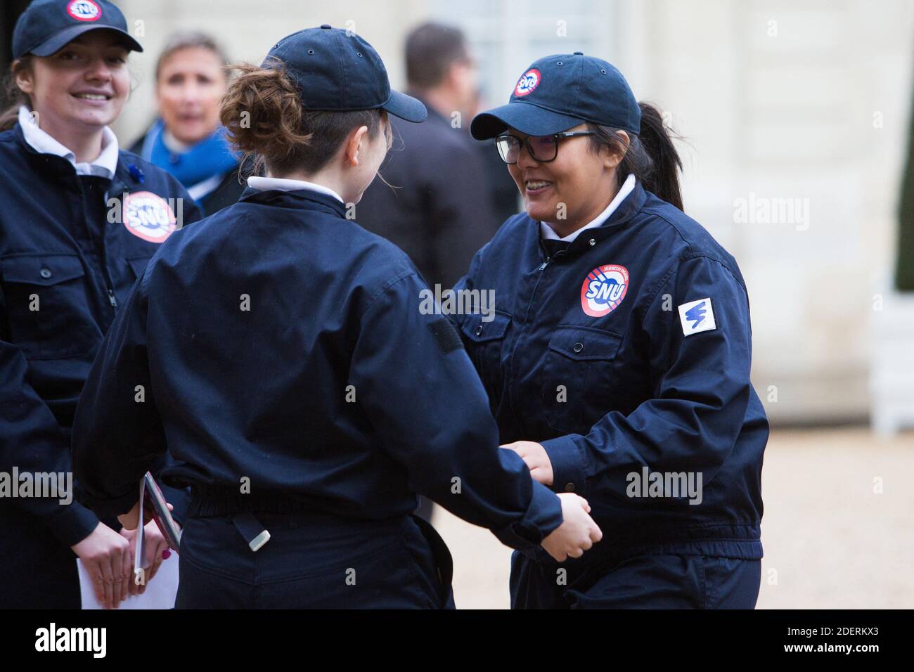 Young people of the universal national service SNU (Service National ...