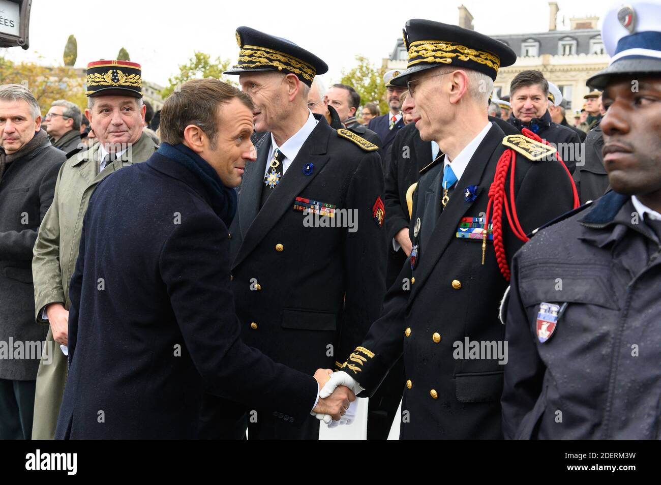 French President Emmanuel Macron and Paris Police Prefect Didier ...