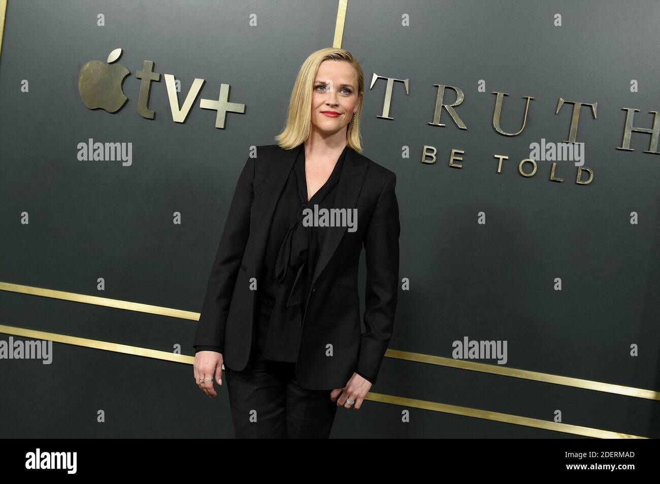 Reese Witherspoon attends the premiere Of Apple TV+'s "Truth Be Told ...