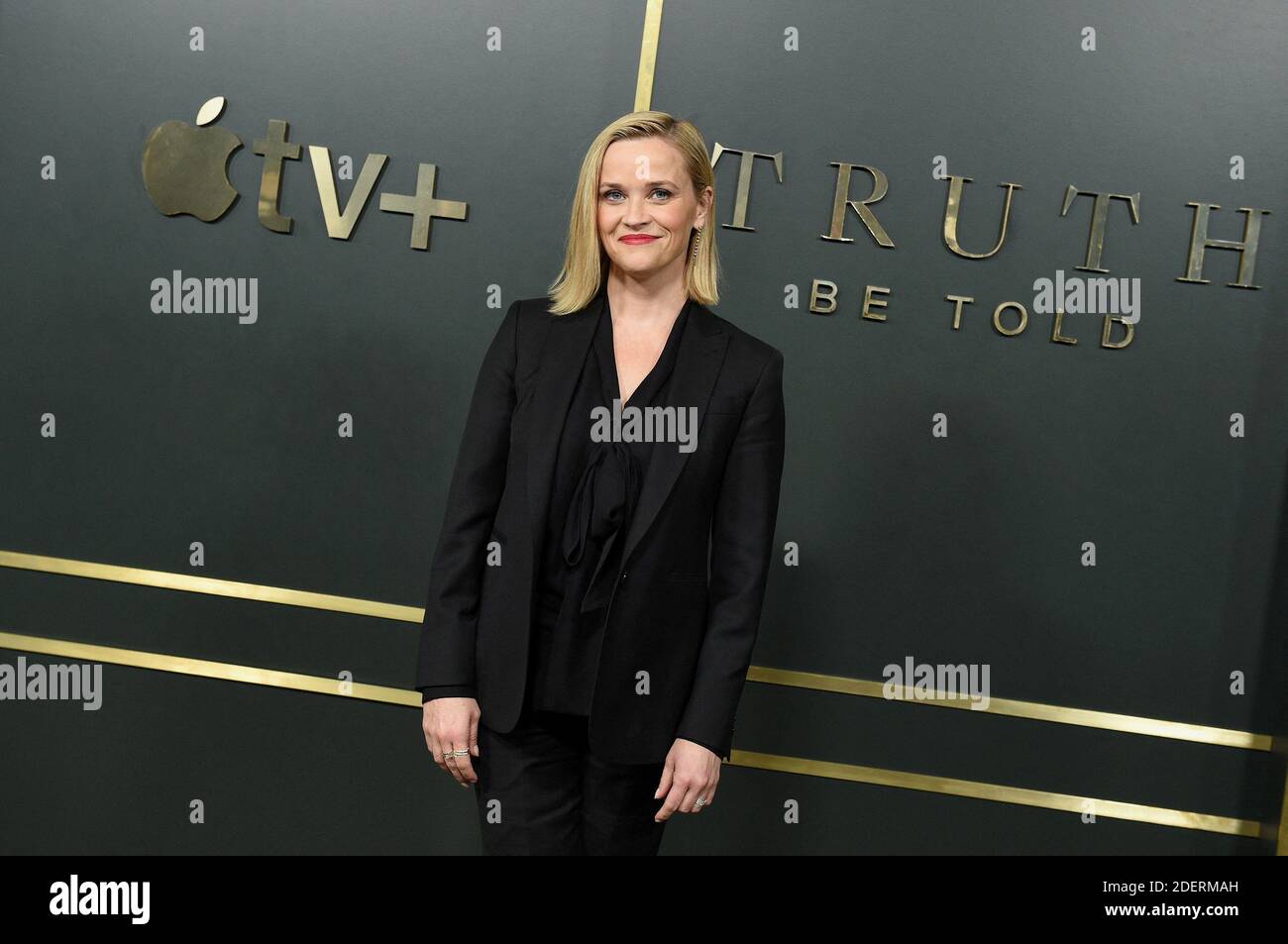 Reese Witherspoon attends the premiere Of Apple TV+'s "Truth Be Told ...