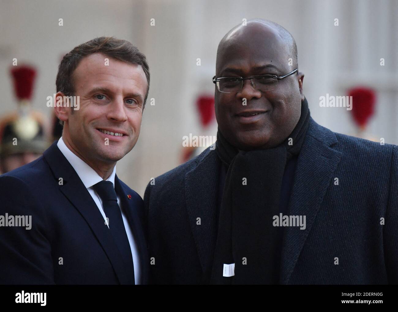 French President Emmanuel Macron welcomes Congo's President Felix ...