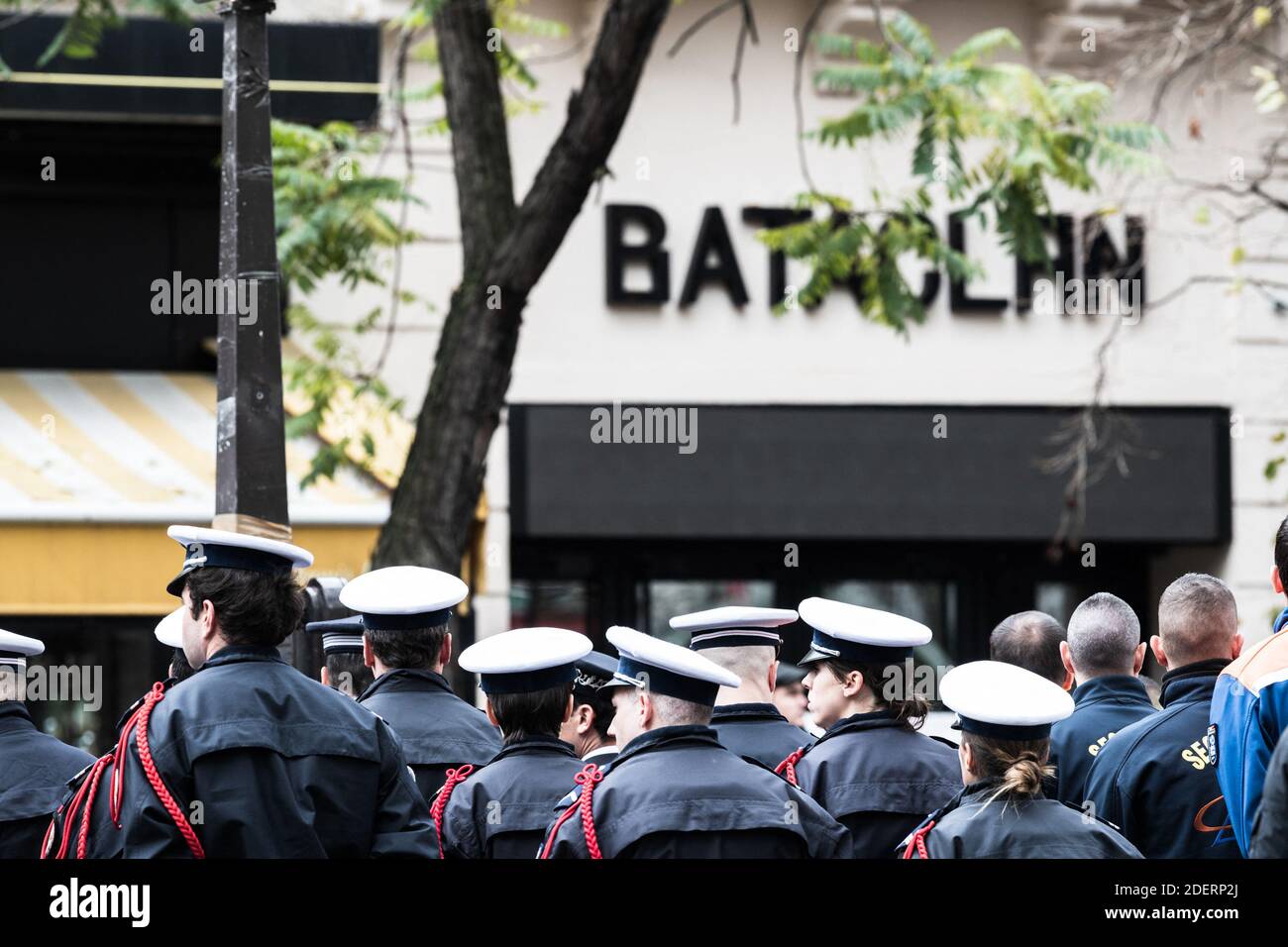 Members of the Police at the memorial of the victims of the Paris ...