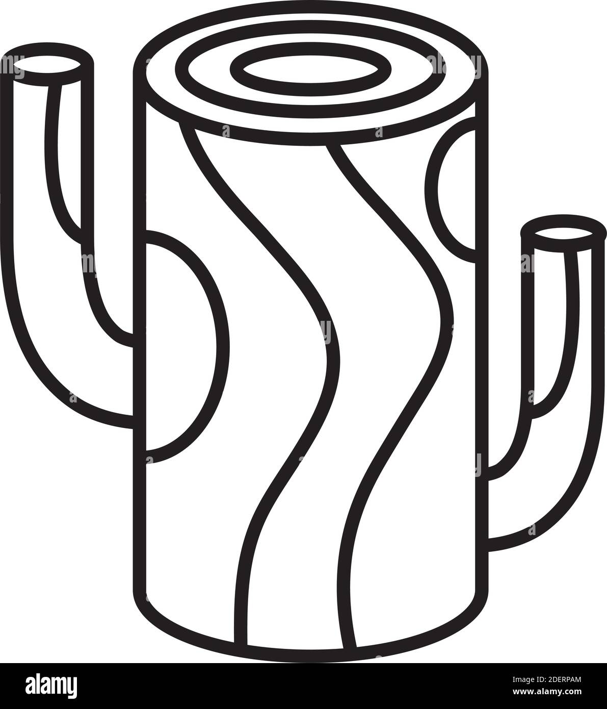 tree wooden trunk line style icon Stock Vector Image & Art - Alamy