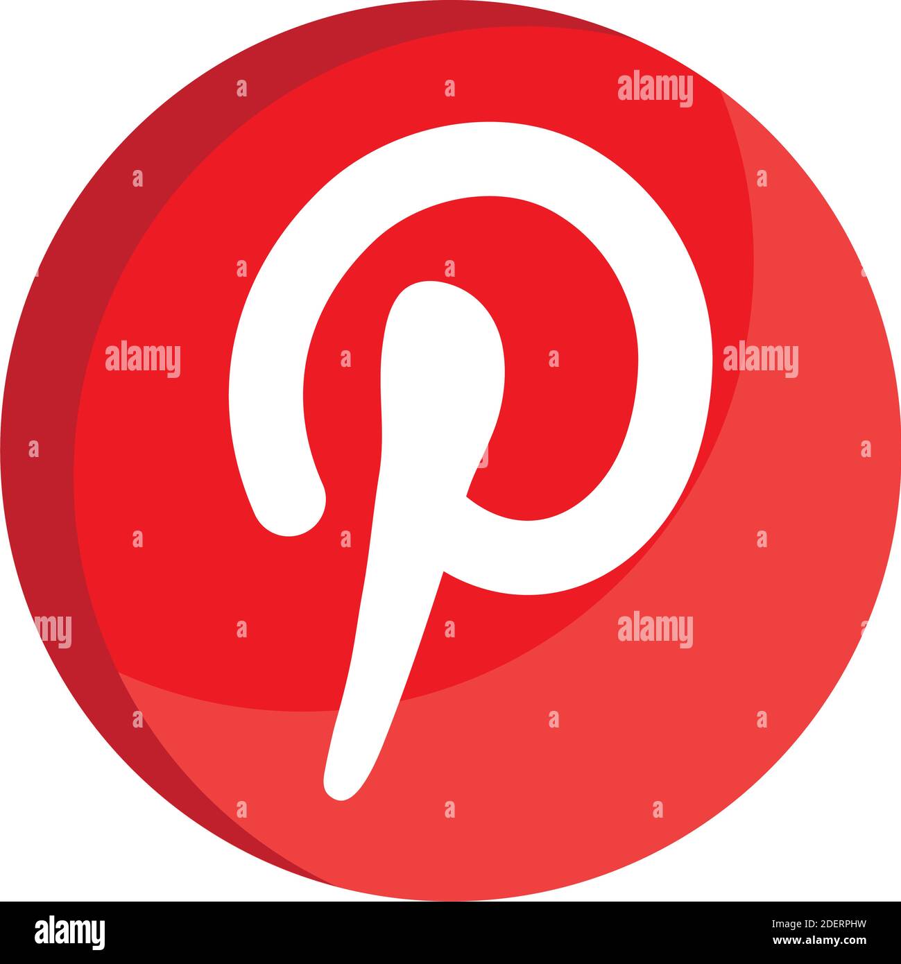 pinterest social media logo flat style icon Stock Vector Image & Art ...