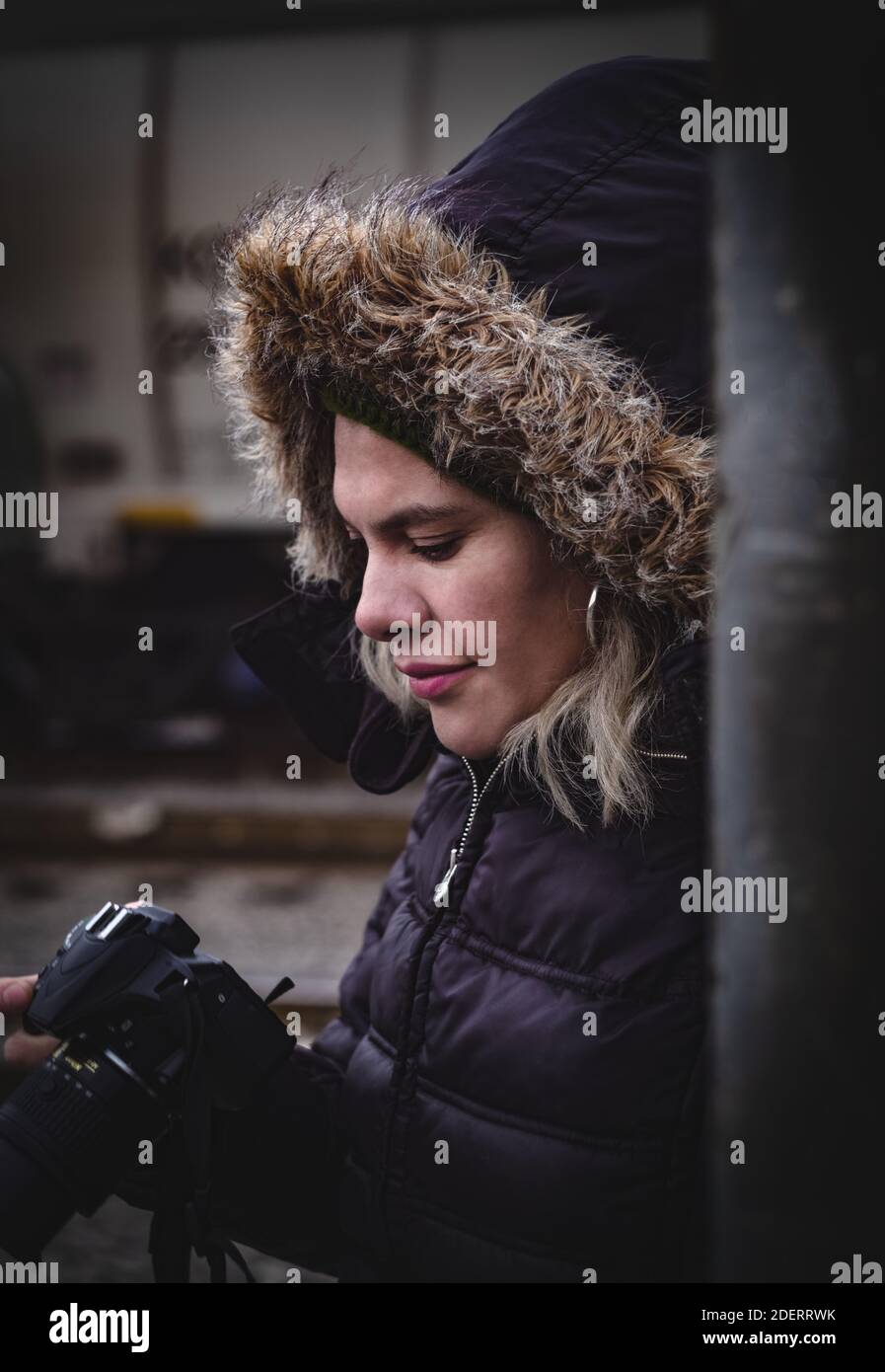 Portrait on train station Stock Photo - Alamy