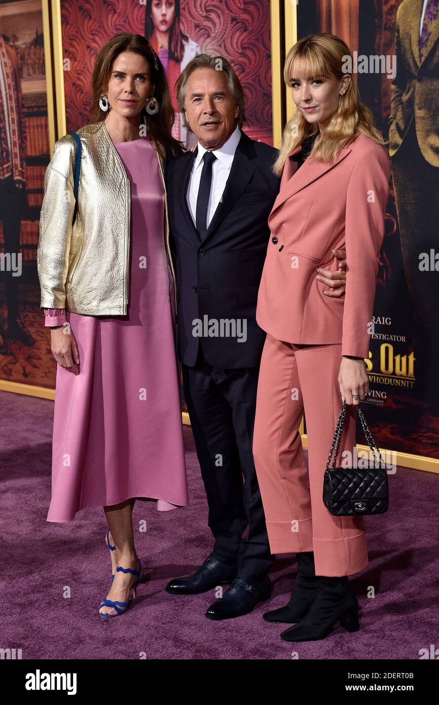 Kelley Phleger, Don Johnson and Grace Johnson attend the premiere of ...