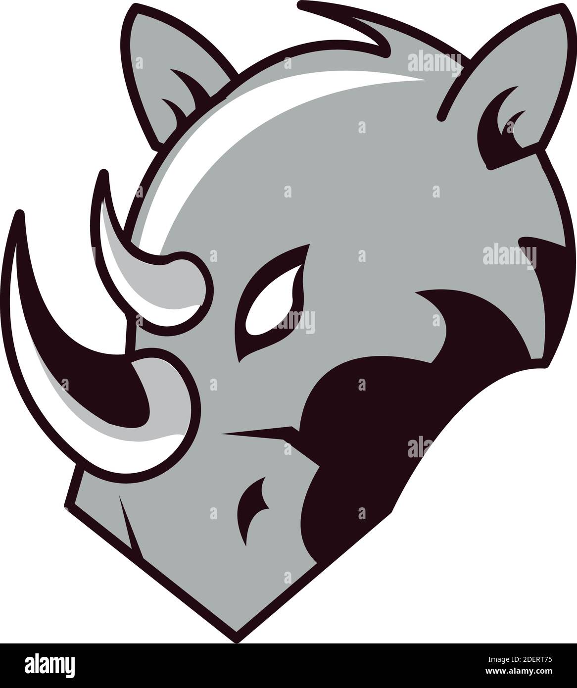 Rhino profile Stock Vector Images - Alamy