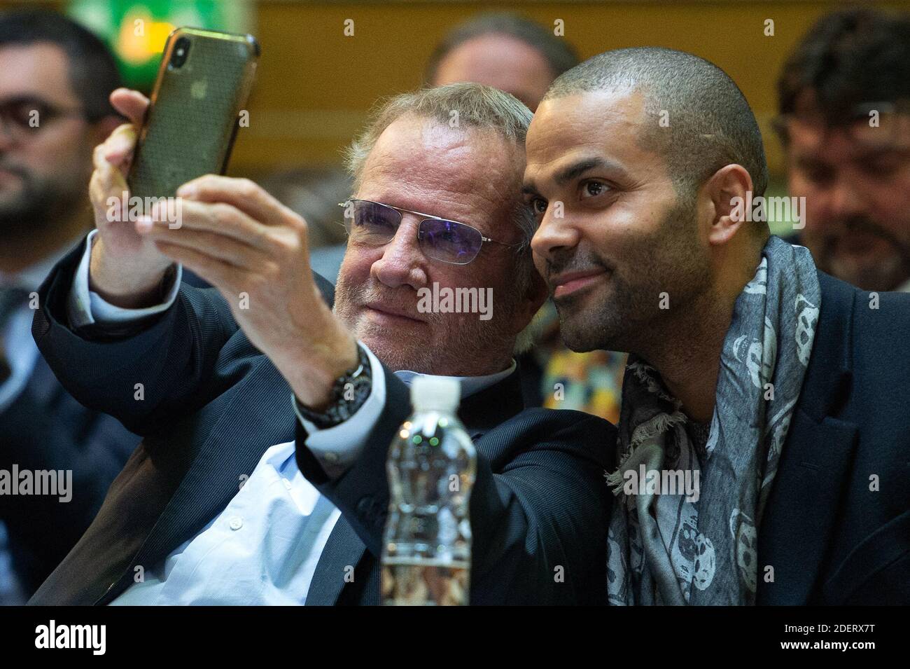 Christophe Lambert and Tony Parker attending the 159th Hospices de ...