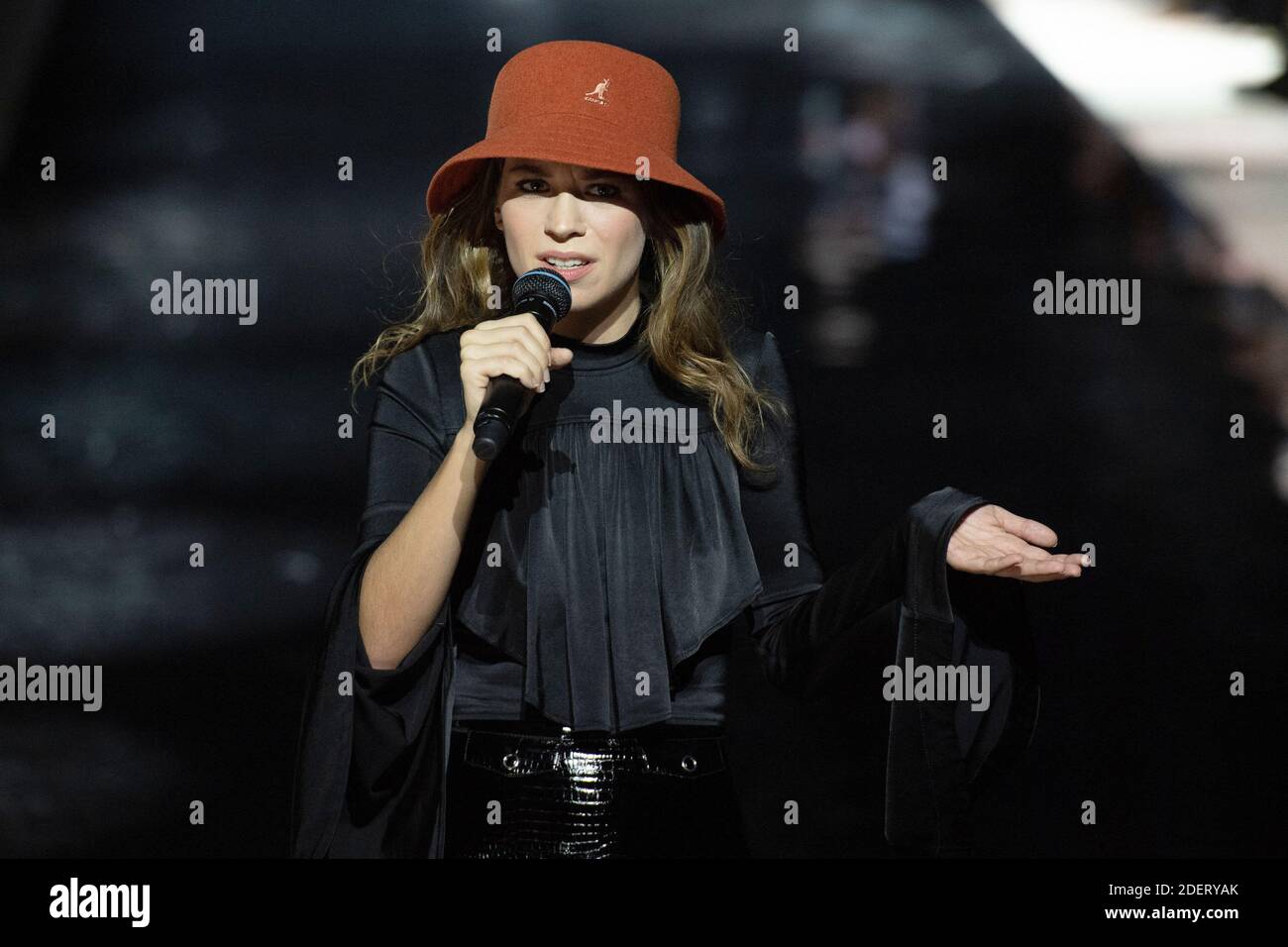 Singer Alice Vanor from 'Alice Et Moi' performs during the Elite Model ...