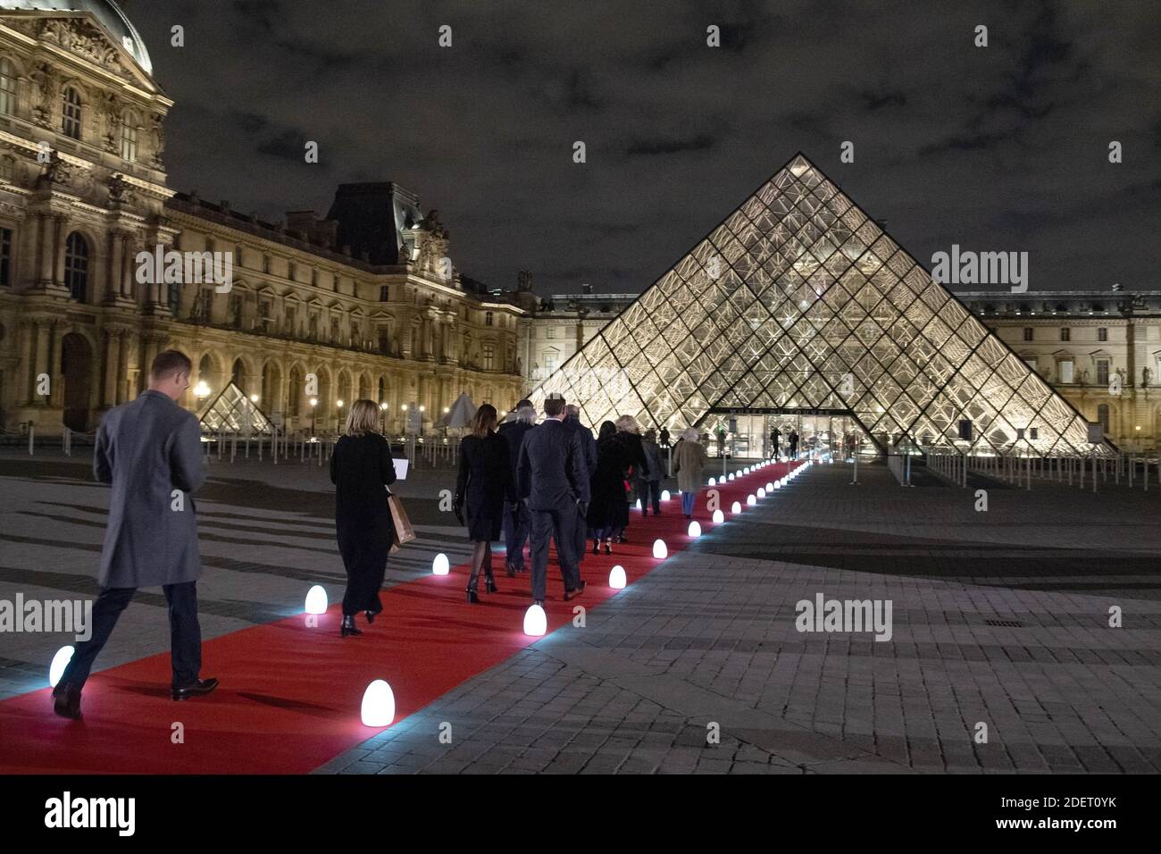 General atmosphere during the Grand Dinner of the Louvre celebrating ...