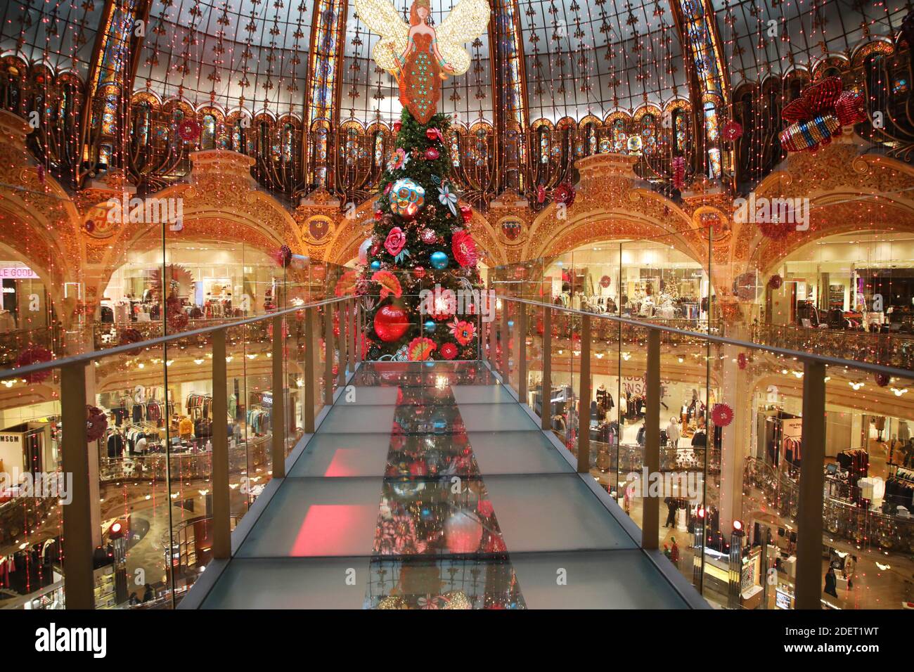 Visitors walk the 9-metre long walkway suspended 16 metres high in mid ...